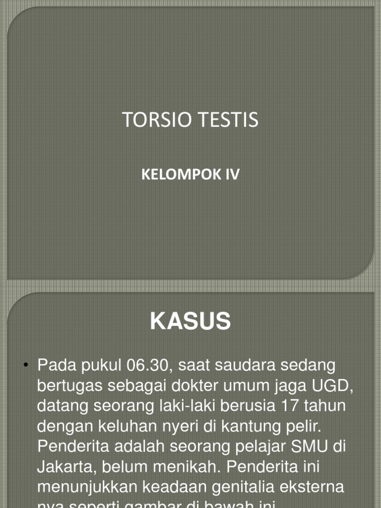 Torsio Testis | PDF