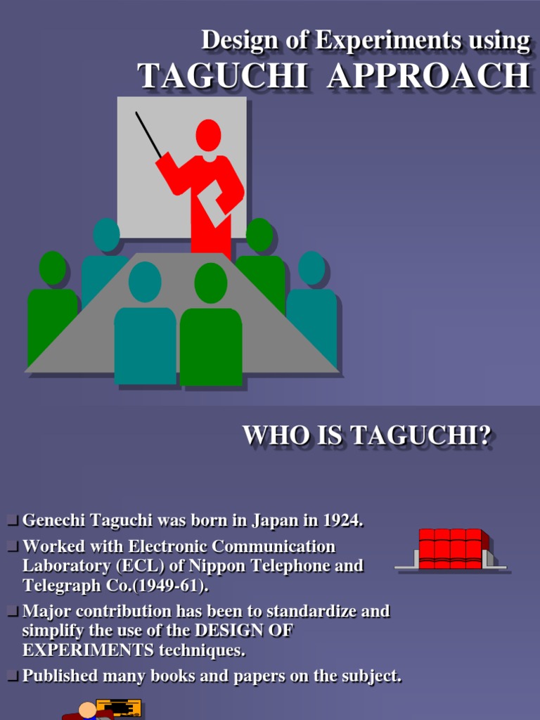 Taguchi Approach. | Design Of Experiments | Experiment