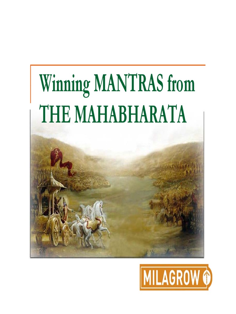 Winning MANTRAS from Winning MANTRAS from The Mahabharata The Mahabharata