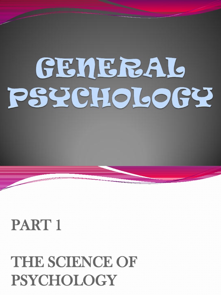 GENERAL Psychology | PDF | Thought | Psychology