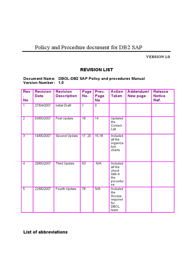 Db2 Sap P&P Docs Ver1.0 | PDF | Ibm Db2 | Databases