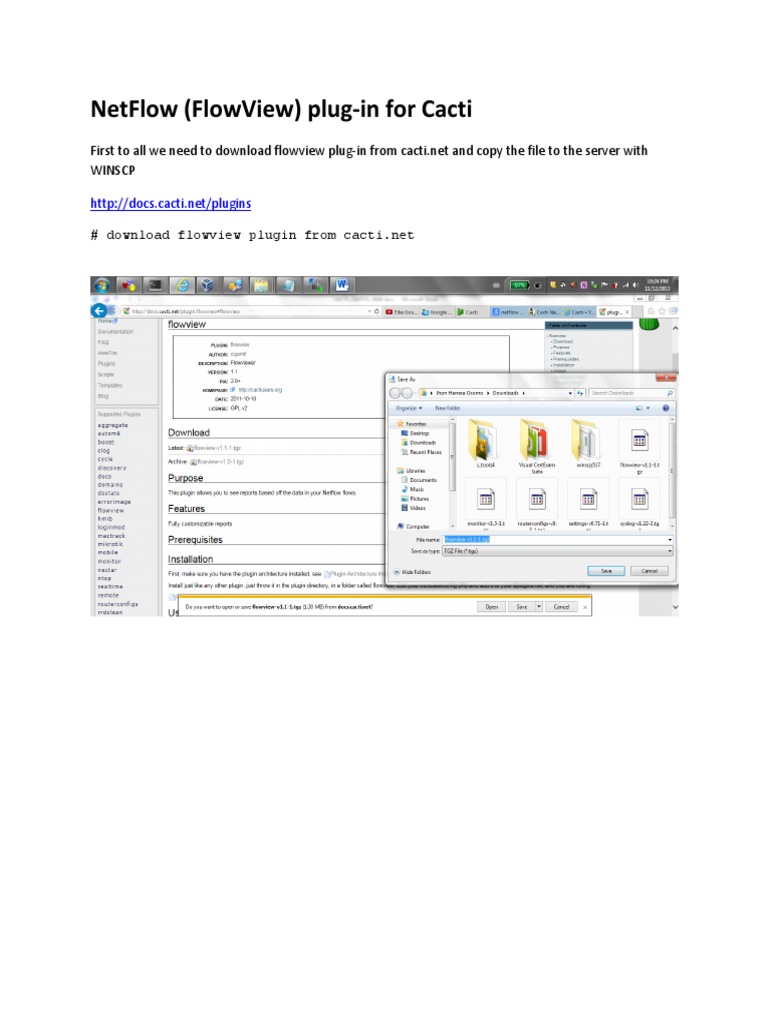 Flowview Plugin For Cacti | PDF | Communications Protocols | Computer ...