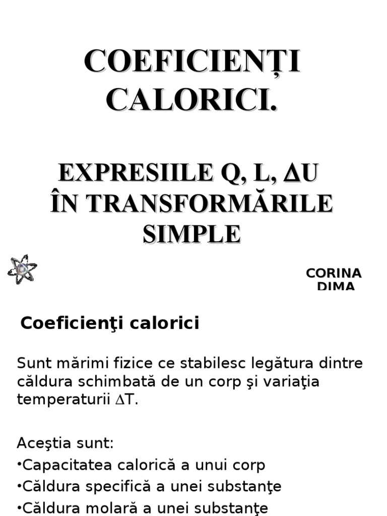 Coeficienti Calorici | PDF