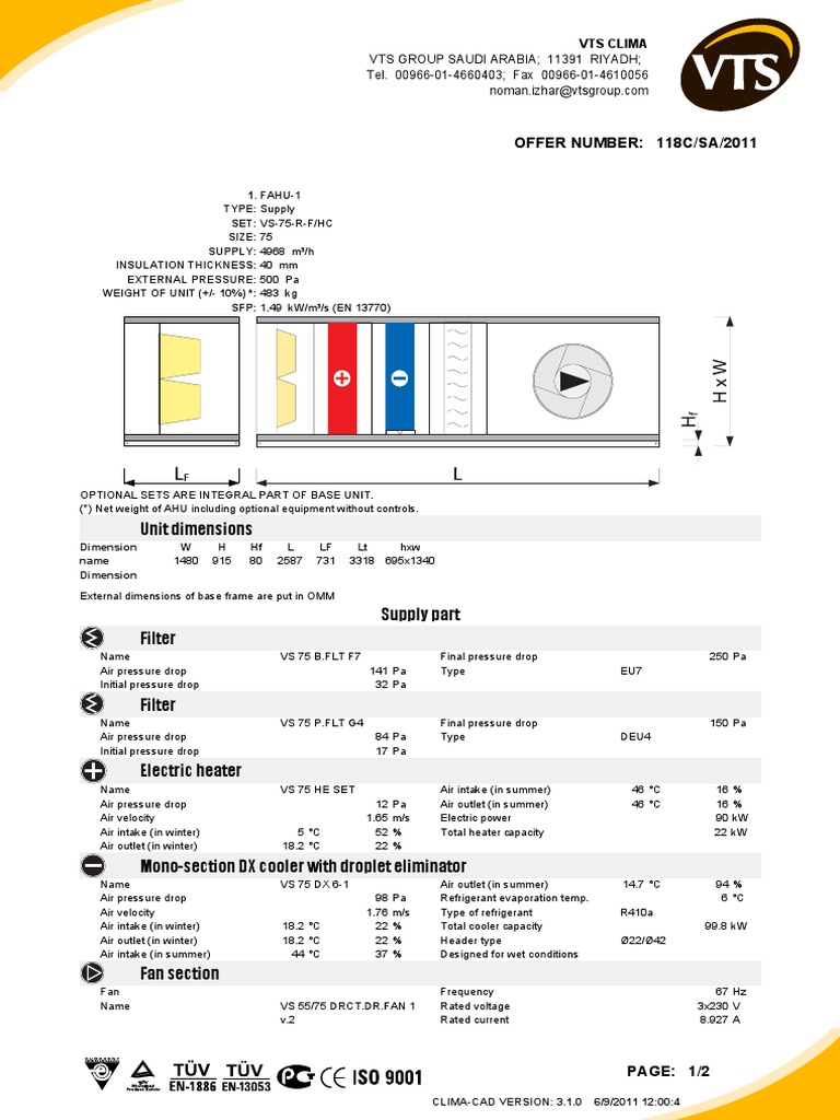 VTS FAHU Selected Model - Fin PDF | PDF | Environment
