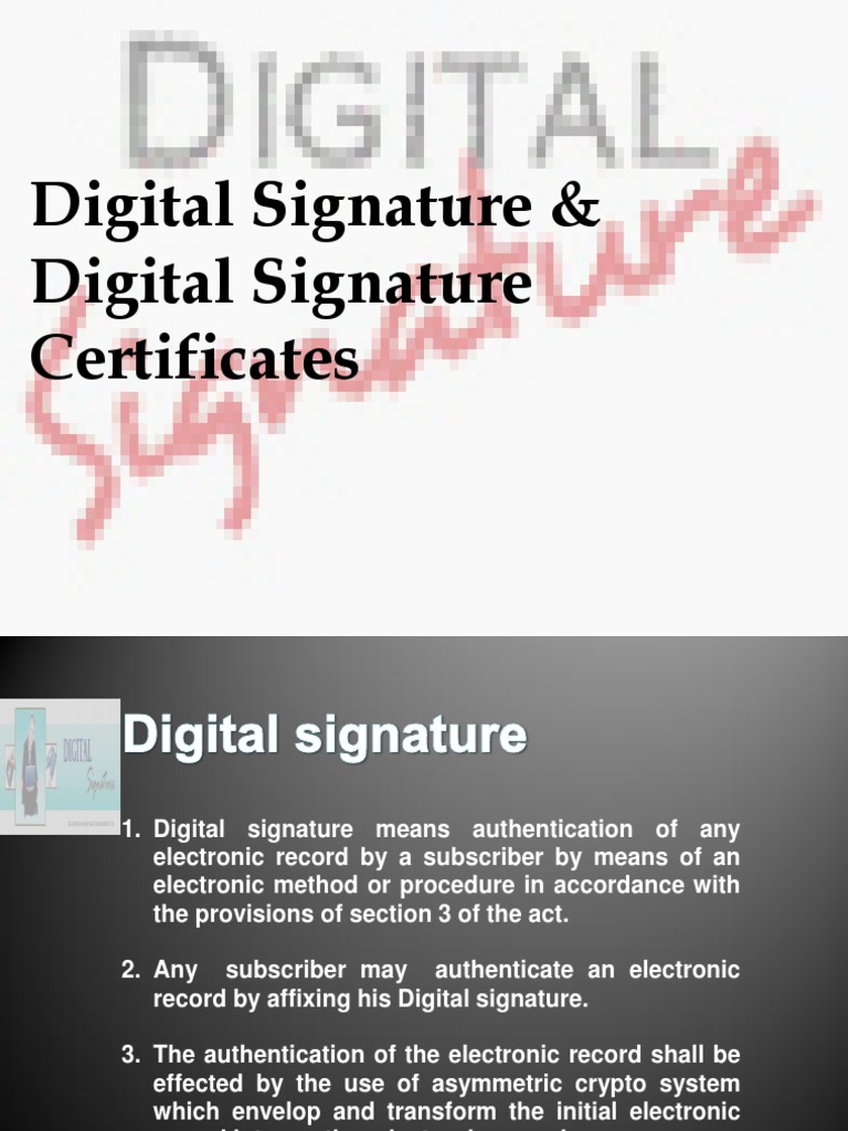 Digital Signature | PDF | Public Key Cryptography | Public Key Certificate