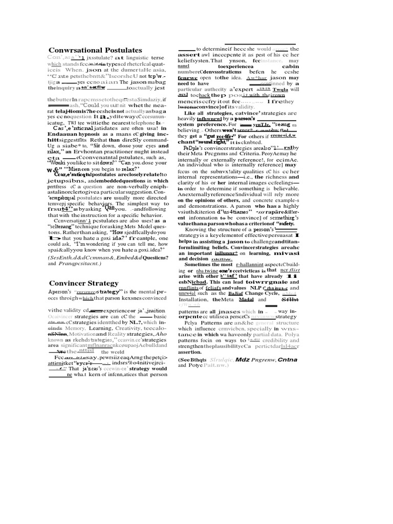 Conversational Postulates Explained | PDF
