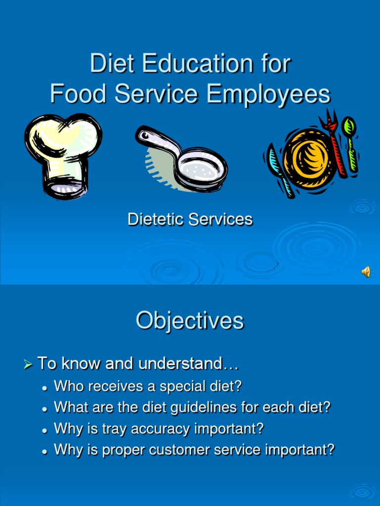 Diet Education For Food Service Employees: Dietetic Services | PDF ...