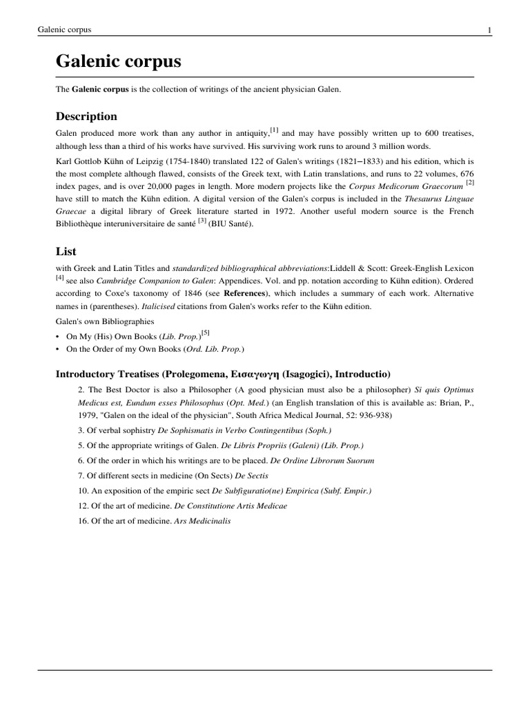 Galenic Corpus PDF | PDF | Medicine | Wellness