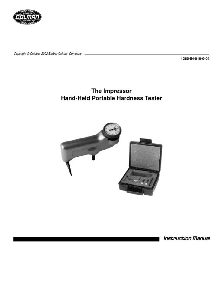 Impressor Barcol | PDF | Nut (Hardware) | Hardness