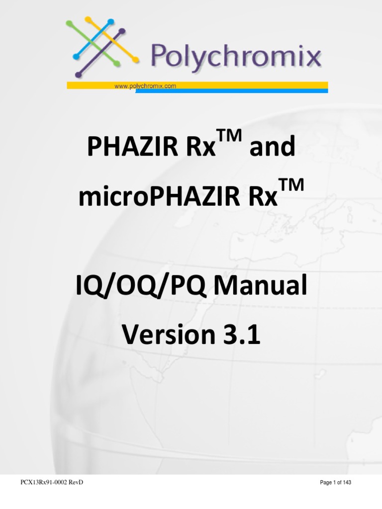 PHAZIR Rx & microPHAZIR Rx Qualification Manual | PDF | Verification ...