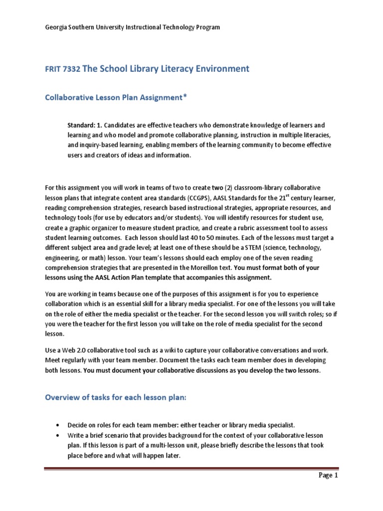 FRIT7332 - Reading Lesson Plan Assignment PDF | PDF | Lesson Plan ...