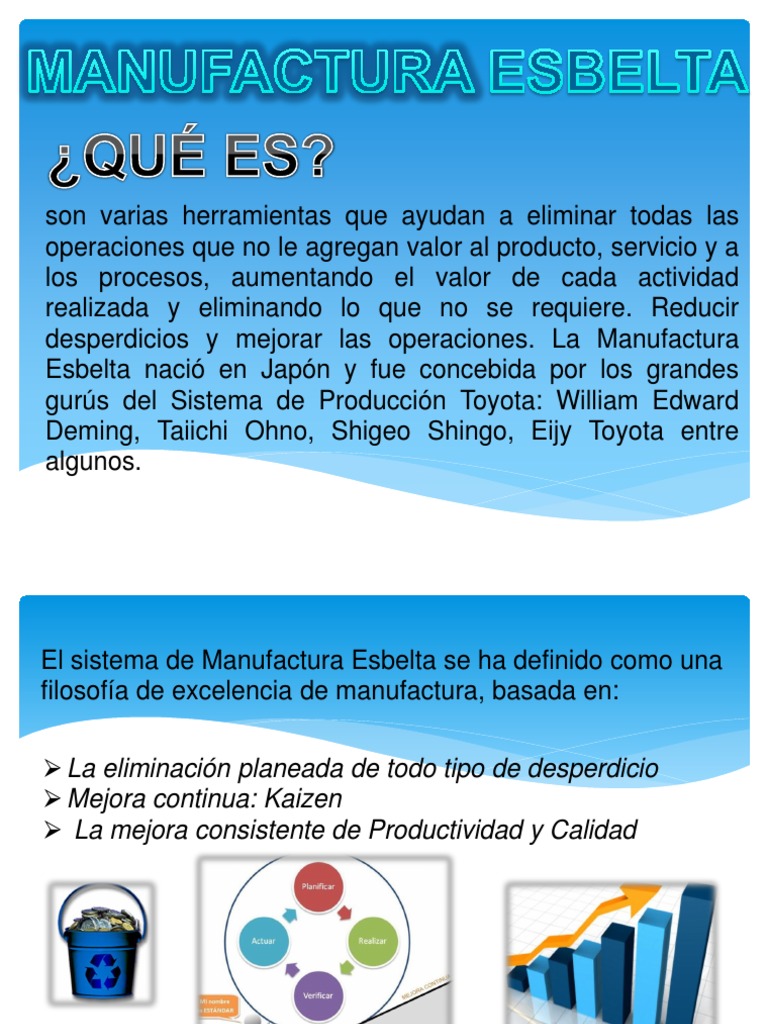 manufactura esbelta.pptx | Lean Manufacturing | Calidad (comercial)