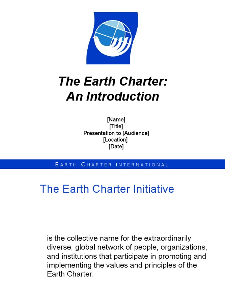 Earth Charter Initiative Overview | PDF | Sustainability | Public Sphere