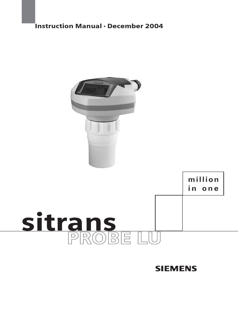 7ML5221 Ultrasonic Probe LU Manual | PDF | Cable | Electrical Wiring