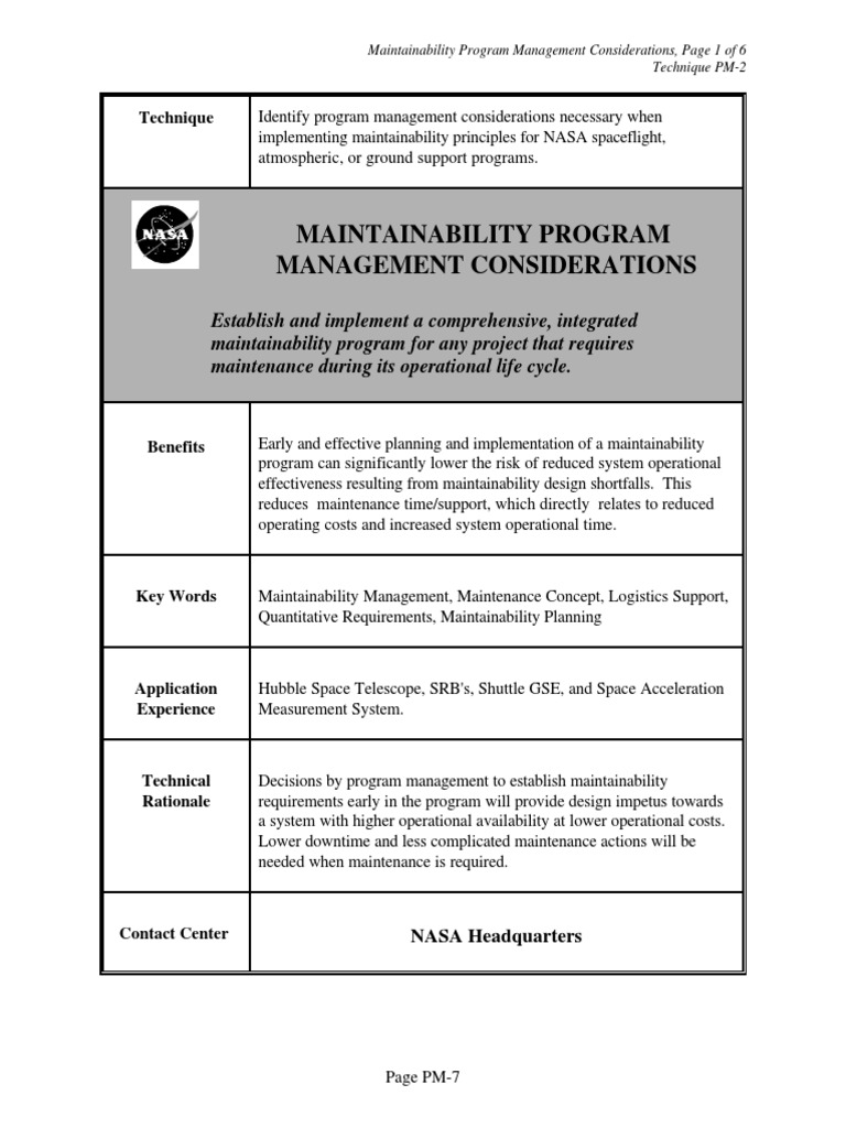 Maintainability Plan | PDF | Reliability Engineering | System