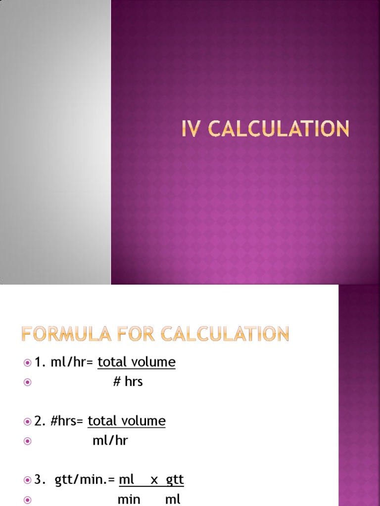 IV Calculation | PDF