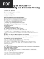 Housekeeping Meeting Organization Guide | PDF | Intention | Communication