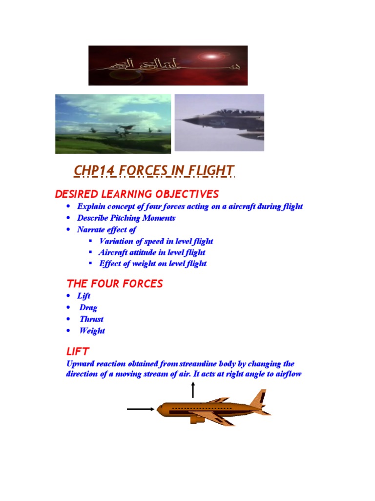 Chp14 Forces in Flight: Desired Learning Objectives | PDF | Supersonic ...