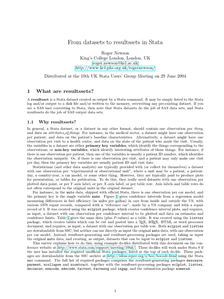 Newson Handout | PDF | Sas (Software) | Parameter (Computer Programming) Newson Handout | PDF | Sas (Software) | Parameter (Computer Programming)