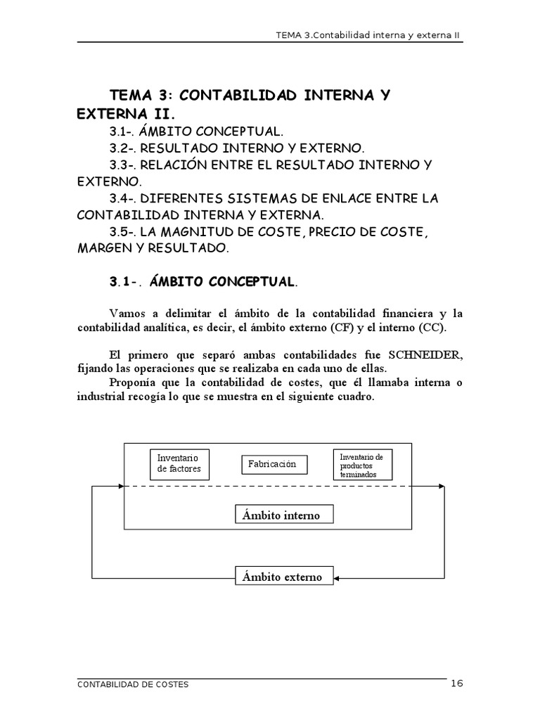 TEMA 3 Contabilidad Interna y Externa II | PDF | Contabilidad | Información