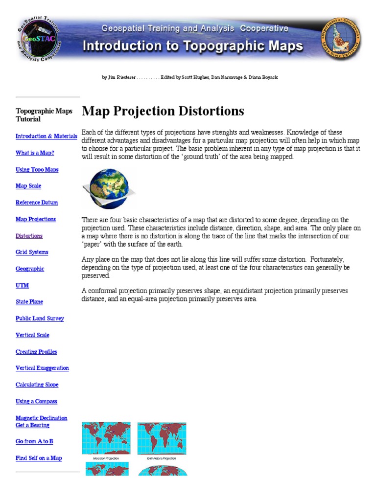 Distortions From Different Map Projections | PDF