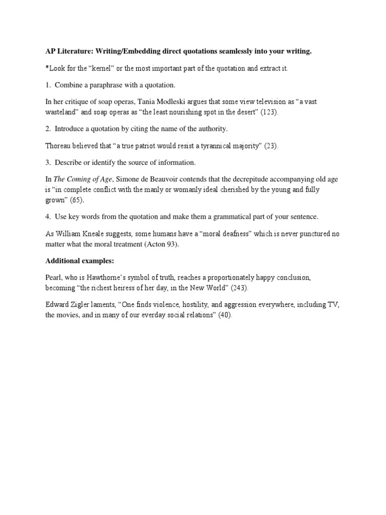 Seamless Quotation Integration Techniques | PDF | Young Adult