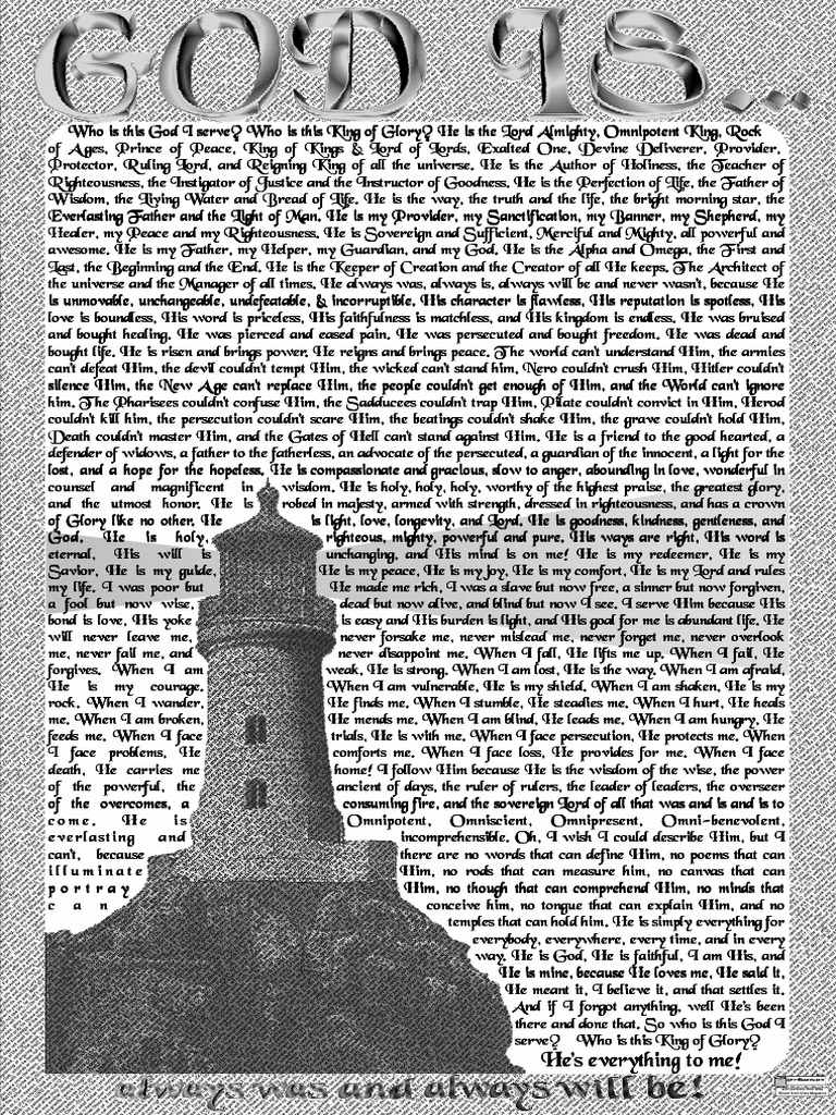 God Is Poster | PDF | Religious Belief And Doctrine | Theology