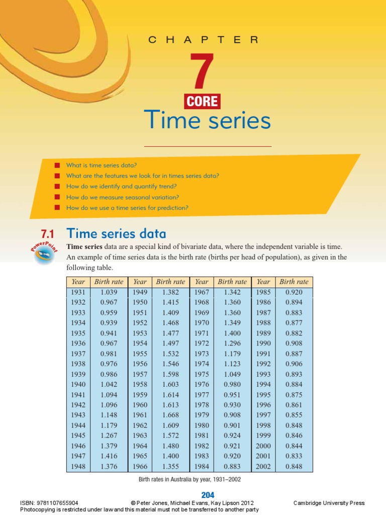 Chapter 7 - Time Series | PDF | Seasonality | Linear Trend Estimation
