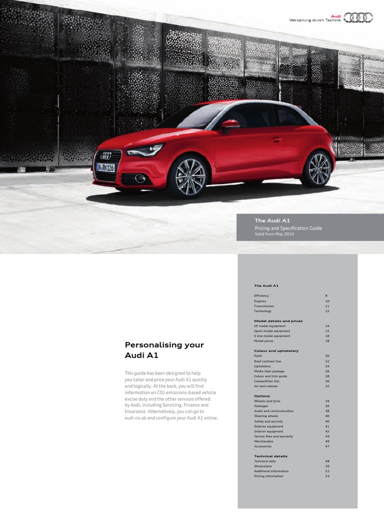 Audi A1 Brochure | PDF | Business | Computers