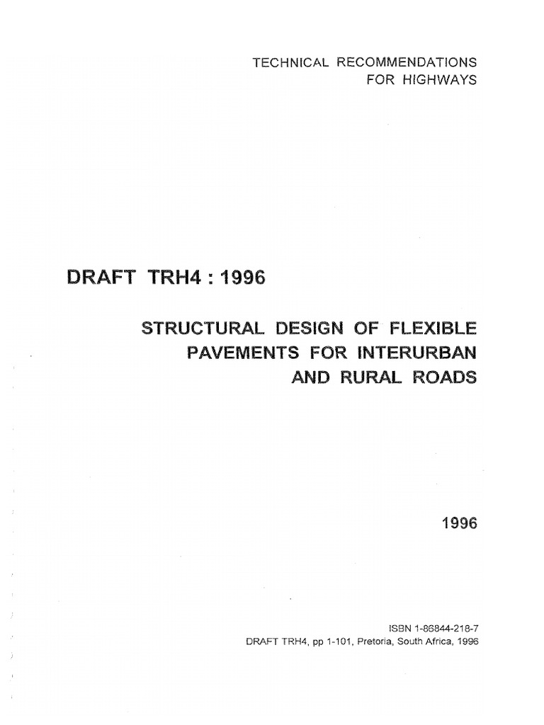 TRH4: Flexible Pavement Design Guide | PDF | Life Cycle Assessment ...