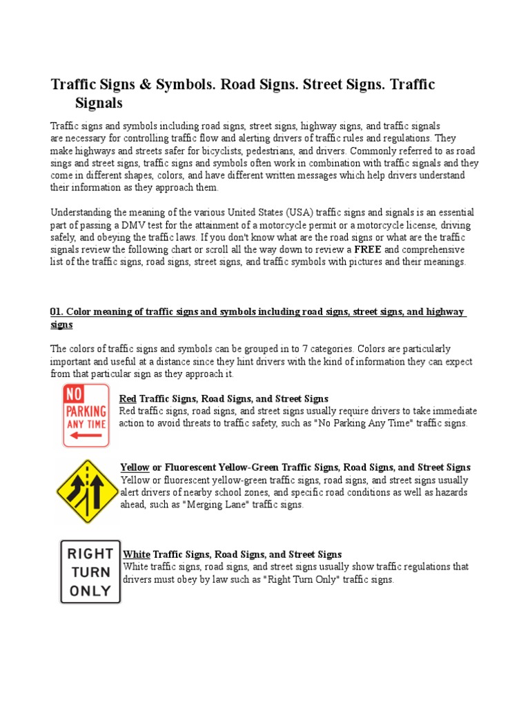 Traffic Signs & Symbols. Road Signs. Street Signs. Traffic Signals ...
