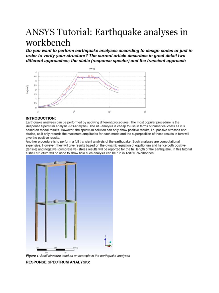 Ansys Tutorial Seismic Analysis Download Free Pdf Normal Mode