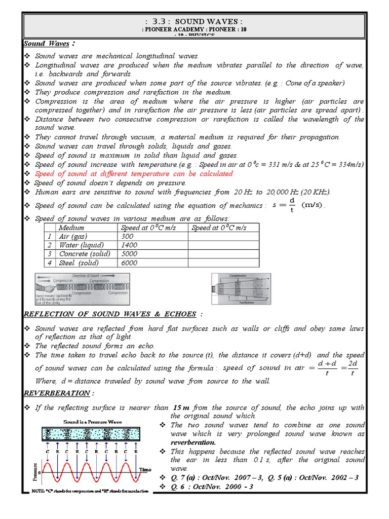 Exploring the Properties and Characteristics of Sound Waves | PDF ...