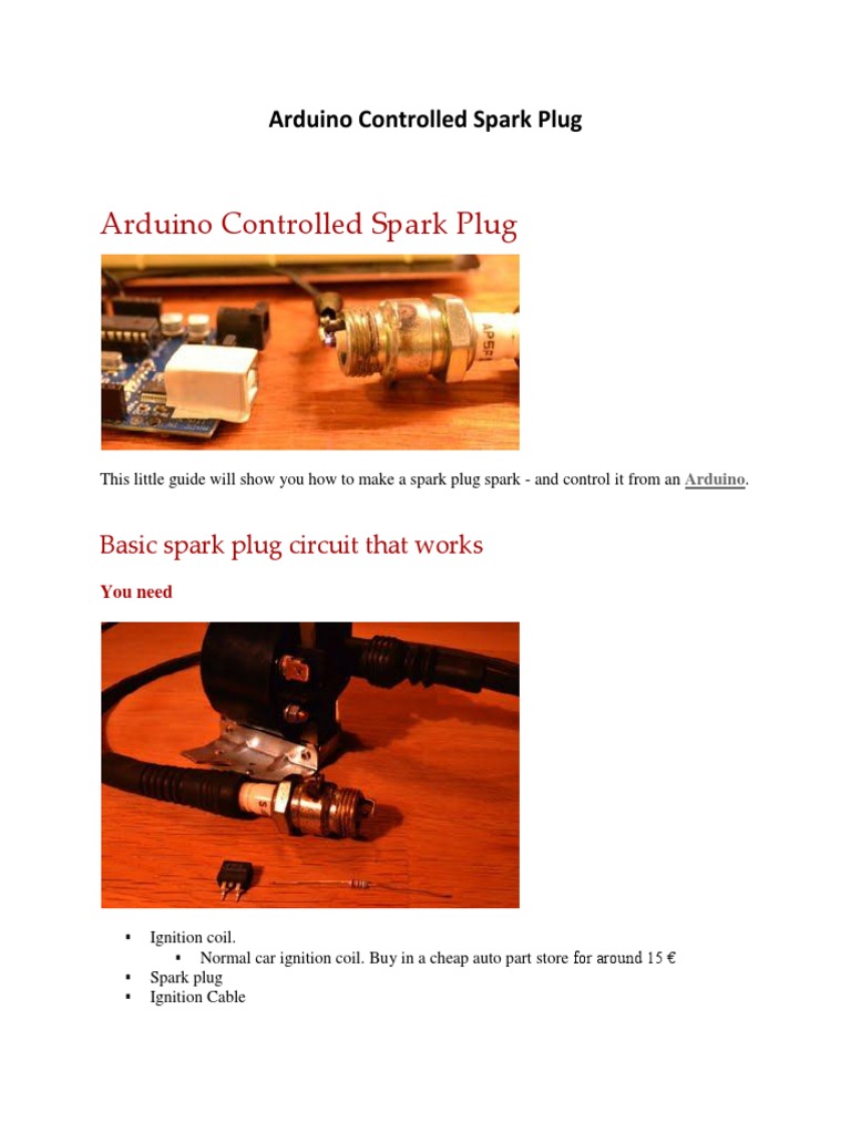 Arduino Spark Plug Control Guide | PDF | Computers