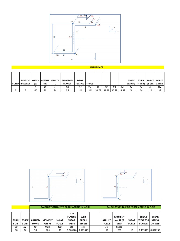 Z-Bracket Design Calculation Guide | PDF