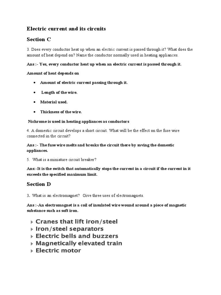Electrical Concepts for Students | PDF | Electric Current | Fuse ...
