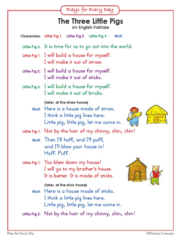Plays For Everyday 3 Little Pigs | PDF | Leisure