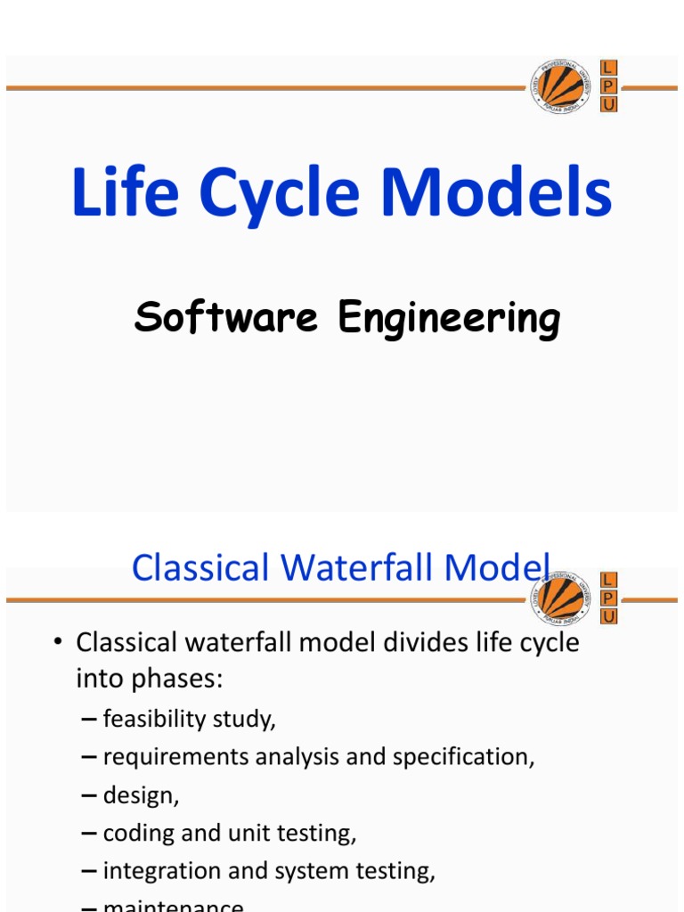 Life Cycle Models: Software Engineering | PDF | Software Prototyping ...