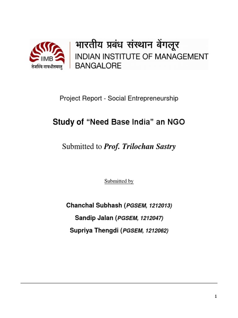 SE Project Report - Need Base India | PDF | Cognitive Development ...