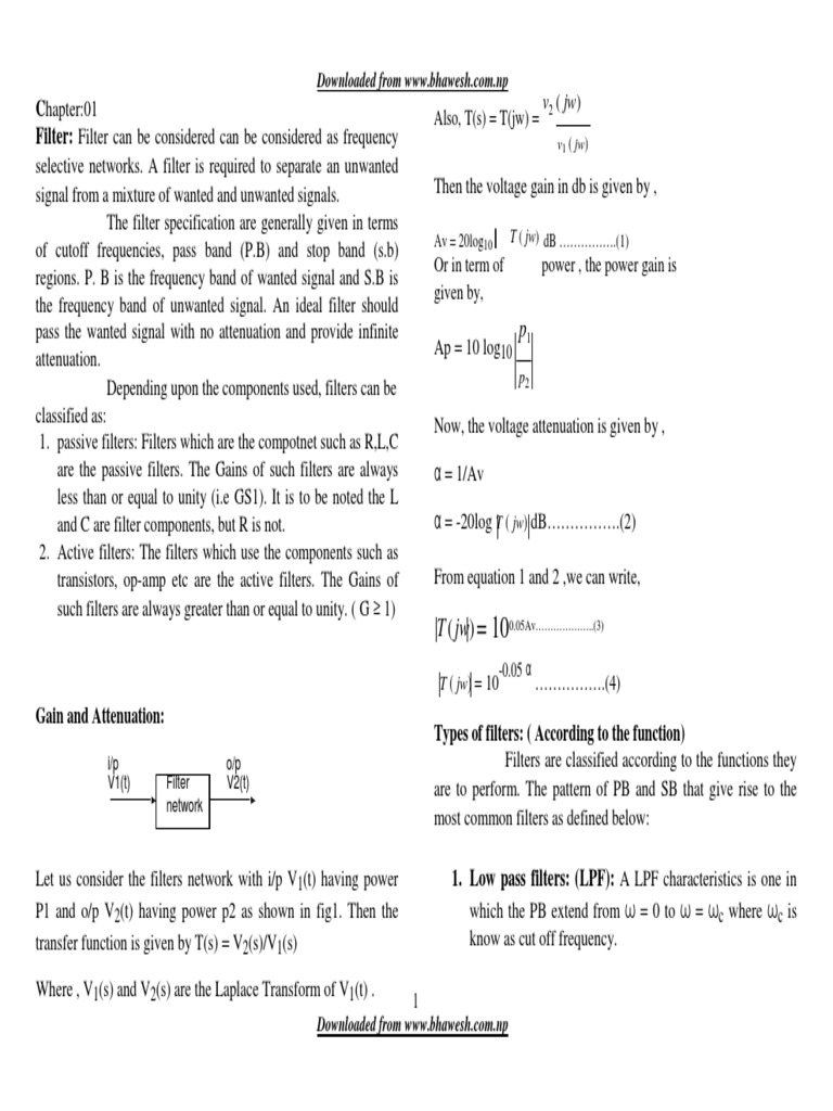Filter Design 2 | PDF | Filter (Signal Processing) | Low Pass Filter