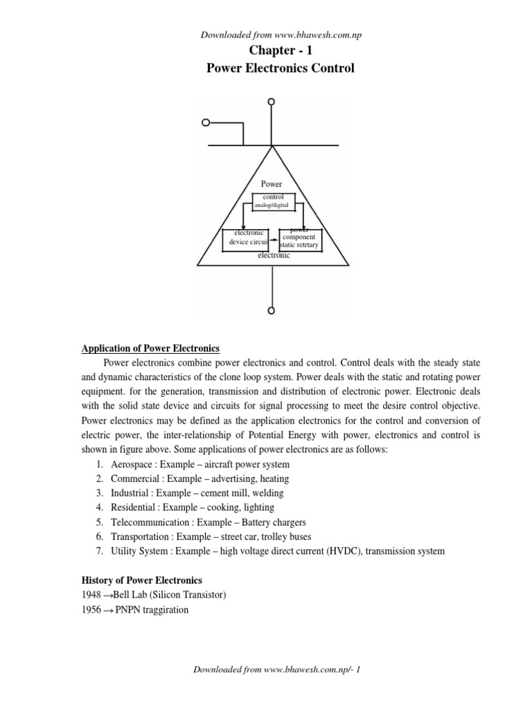 Chapter - 1 Power Electronics Control | Download Free PDF | Power Electronics | Rectifier