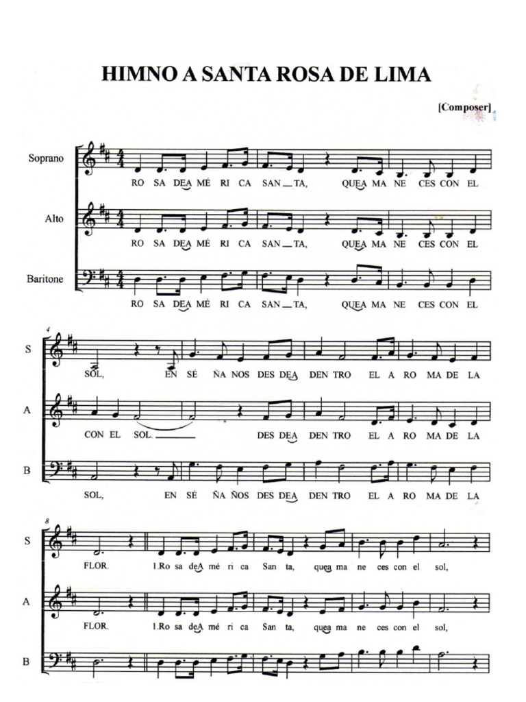 Himno Santa Rosa | PDF