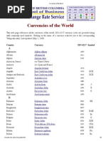 Iso Currency Codes | PDF