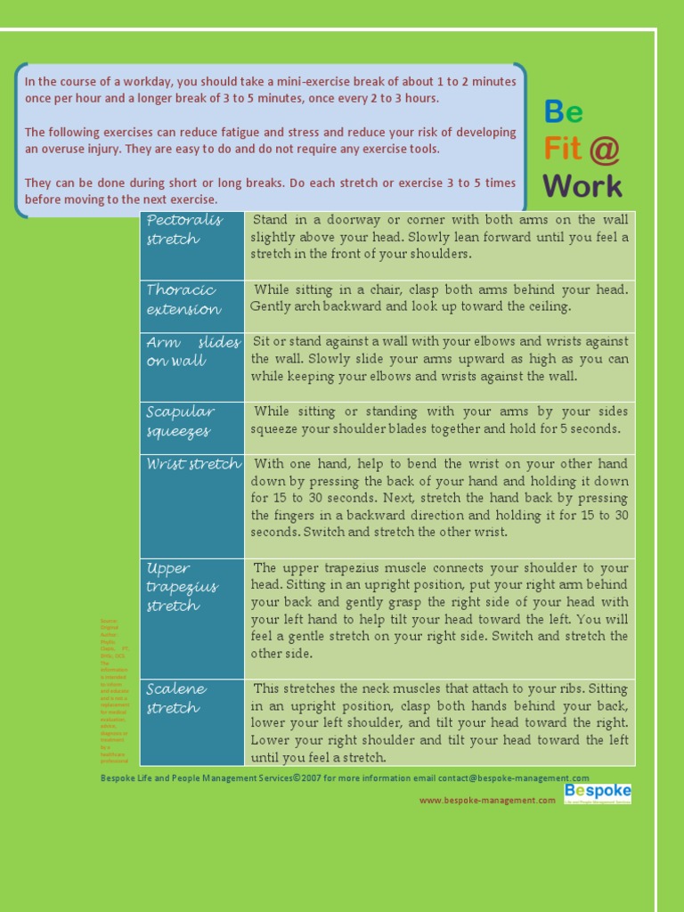 Be Fit at Work | PDF | Wellness | Lifestyle