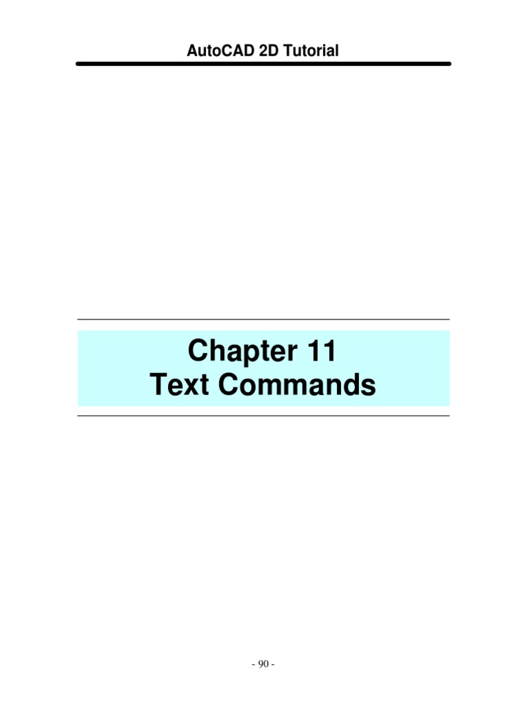 Text Commands: Autocad 2D Tutorial | PDF | Command Line Interface ...