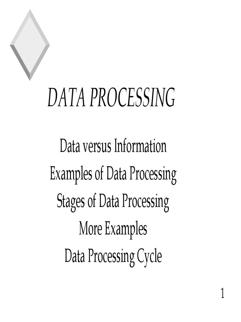 Data Processing | Download Free PDF | Data | Input/Output