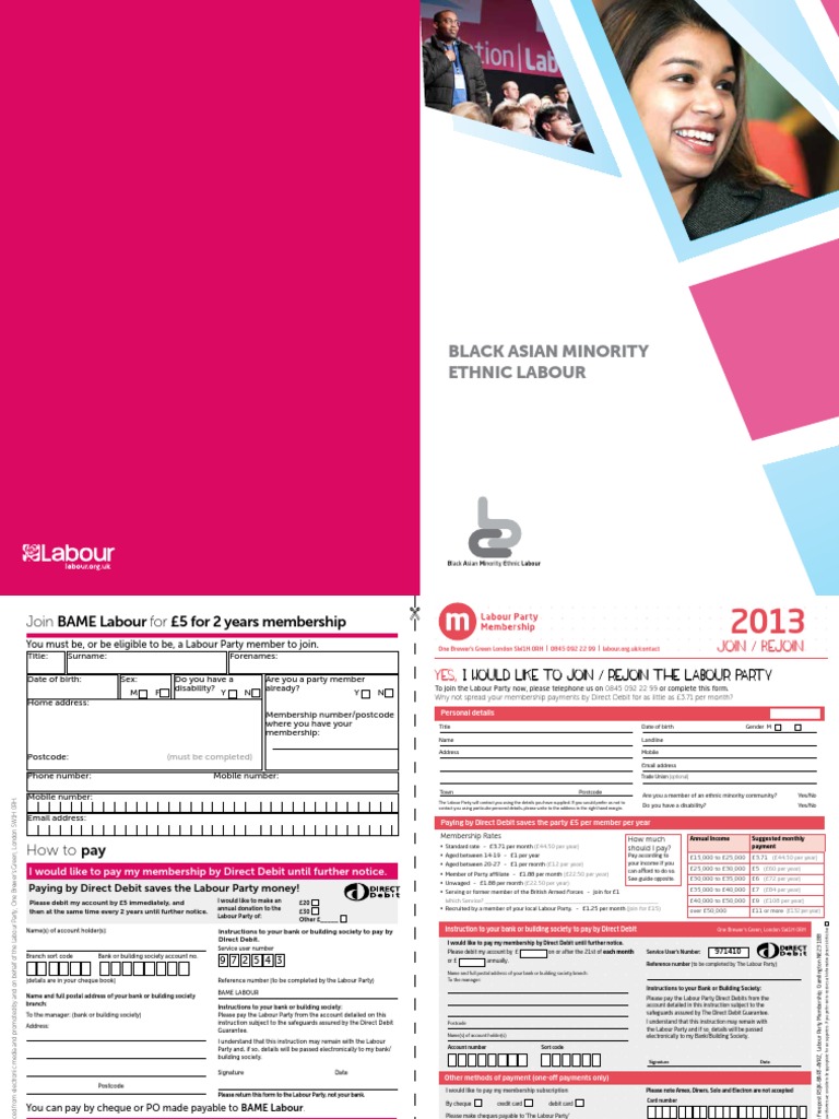 NEW-BAME Membership Form | Download Free PDF | Cheque | Debit Card