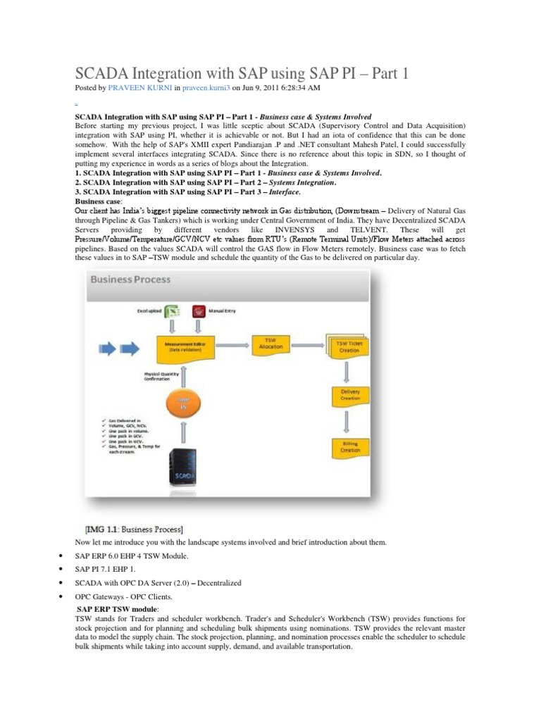 SCADA Integration With SAP Using SAP PI | PDF | Scada | Soap