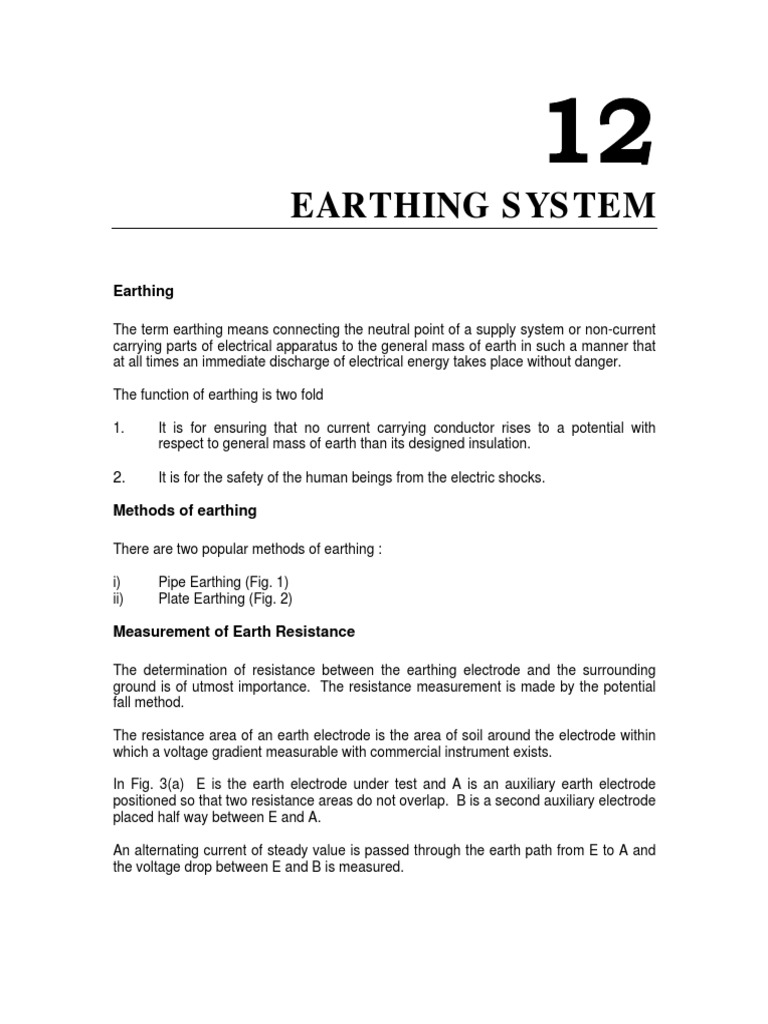 12 Earthing System | PDF | Power (Physics) | Nature