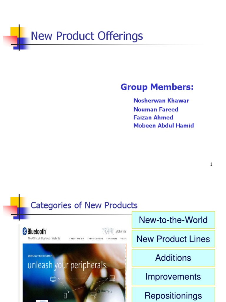 New Product Offerings: Group Members | PDF | New Product Development ...